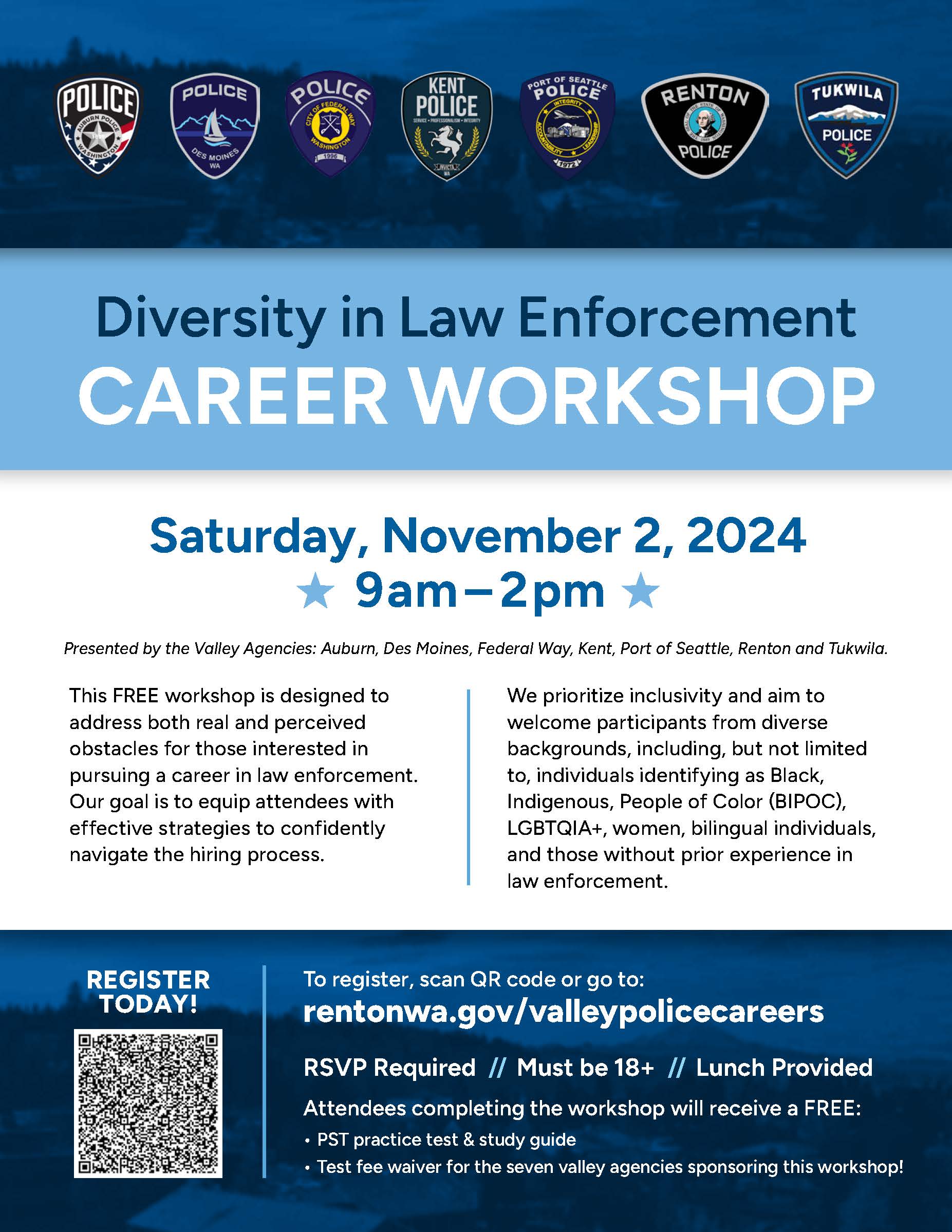Diversity in Law Enforcement Career Workshop – Visit Renton Washington